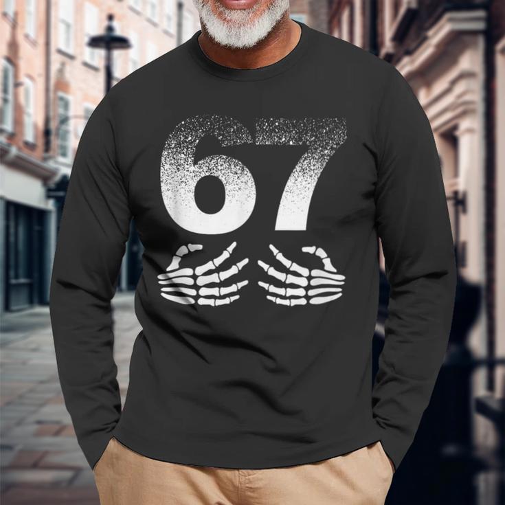 Cool Six Seven Gen Alpha Slang Popular Meme Trending 67 Long Sleeve T ...