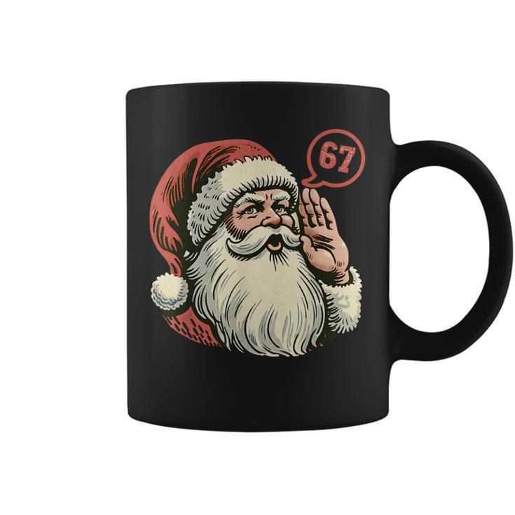 67 Christmas Six Seven Meme Brainrot Santa Claus Boys Coffee Mug ...