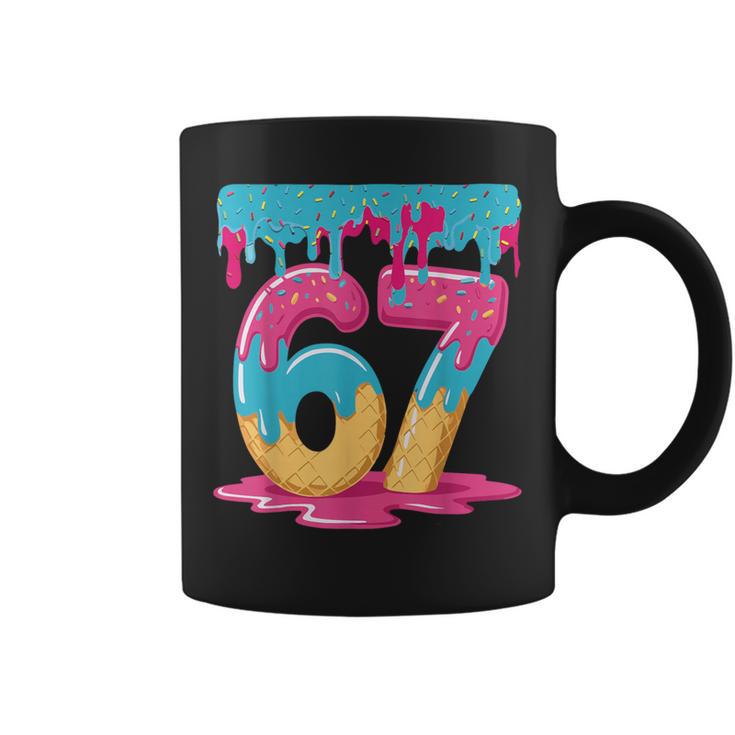 67 Ice Cream Drip Meme Six Seven Gen Alpha Slang Coffee Mug | Mazezy