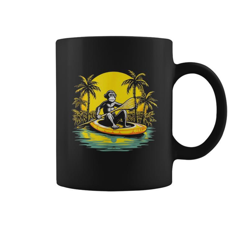 Kayaking Monkey Ape Kayaker Kayak Canoe Canoeing Coffee Mug | Mazezy