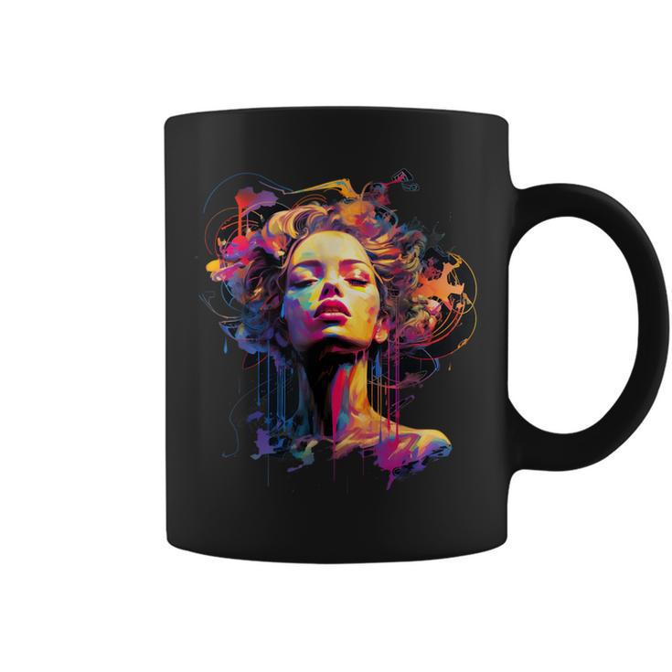 Unique Avant Garde Vaporwave Futuristic Vision Coffee Mug | Mazezy