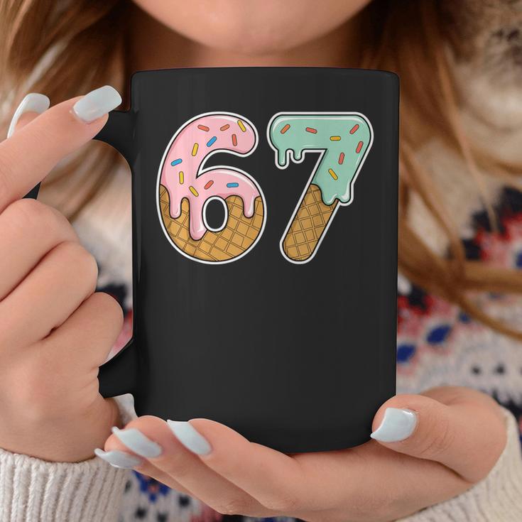 67 Ice Cream 67 Meme Six Seven Gen Alpha 67 Coffee Mug | Mazezy