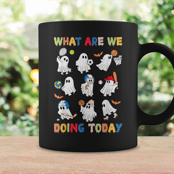 What Are We Doing Today Ghost Pe Teacher Team Halloween Coffee Mug ...
