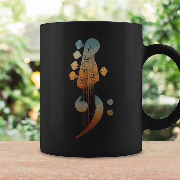 Five String Bass Guitar Bass Clef For Bassist Vintage Coffee Mug | Mazezy