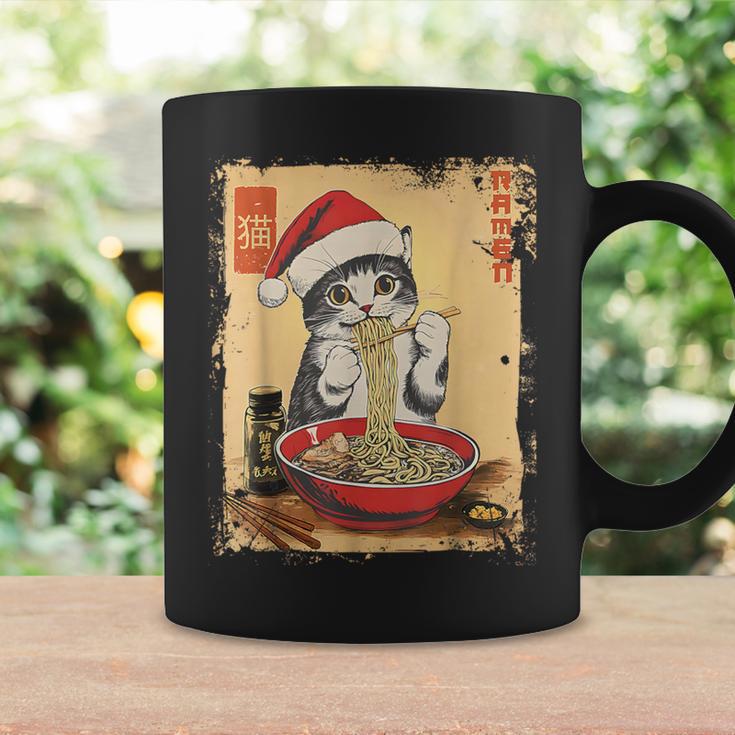 Christmas Santa Cat Ramen Japanese Kawaii Anime Cat Coffee Mug - Seseable