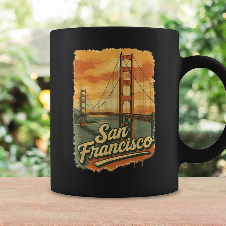 Retro Golden Gate Bridge San Francisco Souvenir Coffee Mug - Seseable