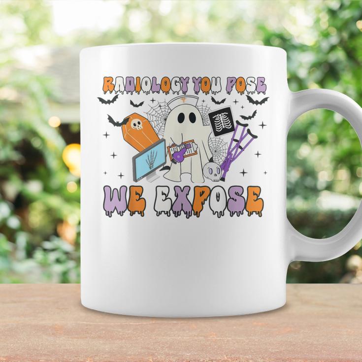 Radiology You Pose We Expose Halloween Ghost Rad Tech X-Ray Coffee Mug ...