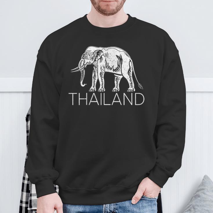 Thailand Elephant Symbol Siam Flag Thai Emblem Sweatshirt - Thegiftio UK