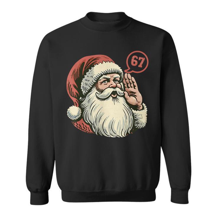 67 Christmas Six Seven Meme Brainrot Santa Claus Boys Sweatshirt ...