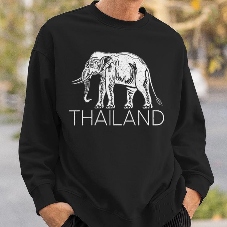 Thailand Elephant Symbol Siam Flag Thai Emblem Sweatshirt - Thegiftio UK