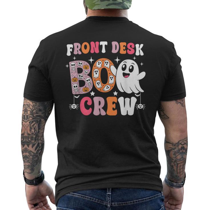 Front Desk Boo Crew Ghost Boo Halloween Receptionist Men's T-shirt Back ...