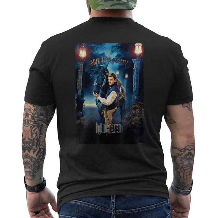 Wicked Fiyero Gates Of Shiz Poster Men's T-shirt Back Print - Seseable