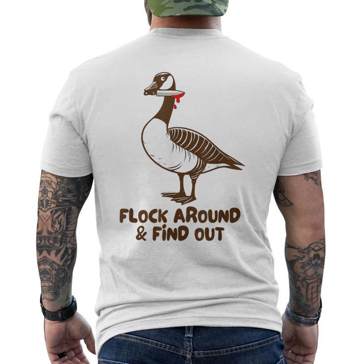 Canadian Goose Murder Flock Around Find Out Goose Meme Men's T-shirt ...