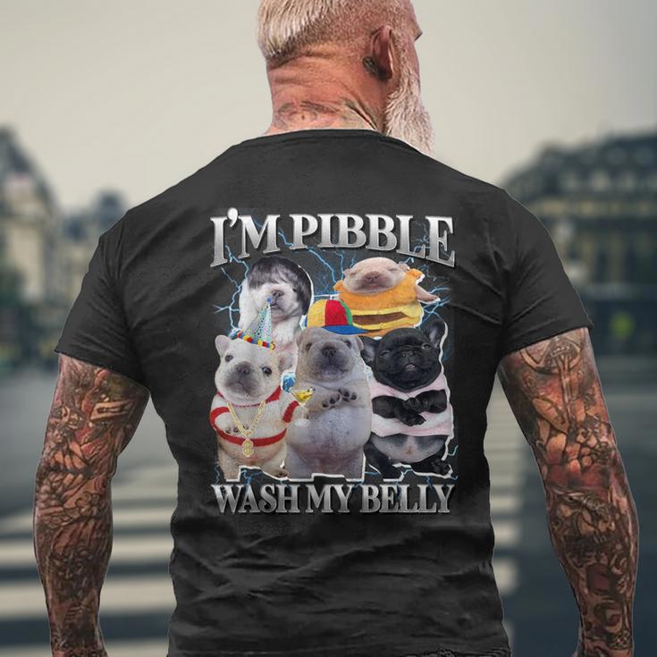 Pibble Dog Meme Brainrot Wash My Belly Men's T-shirt Back Print ...