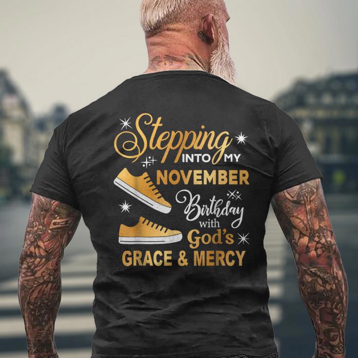 Stepping Into My November Birthday With God Grace Mercy Men's T-shirt ...