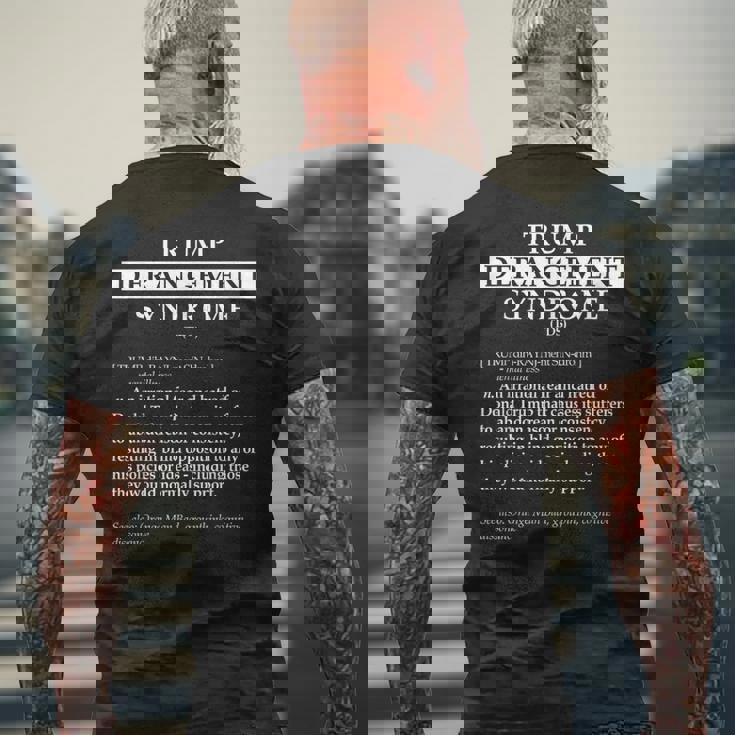 Tds Political Definition Trump Derangement Syndrome Men's T-shirt Back ...