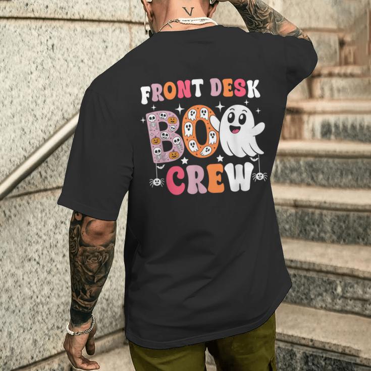 Front Desk Boo Crew Ghost Boo Halloween Receptionist Men's T-shirt Back ...