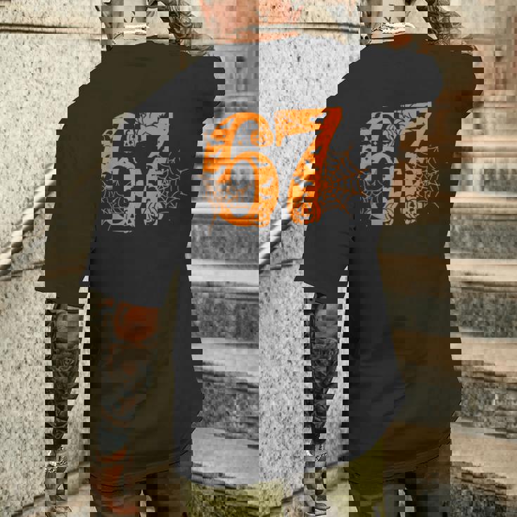 Number 6 7 Meme Saying 6 7 Six Seven Halloween 67 Costume Men's T-shirt ...