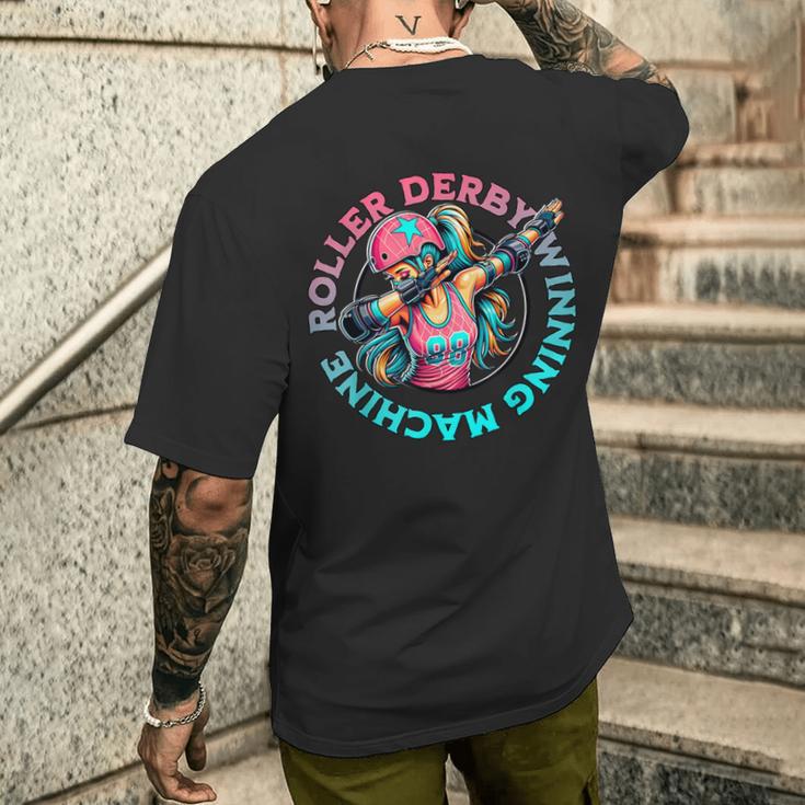 Roller Derby Player Roller Derby Winner Men's Back Print T-Shirt | Mazezy