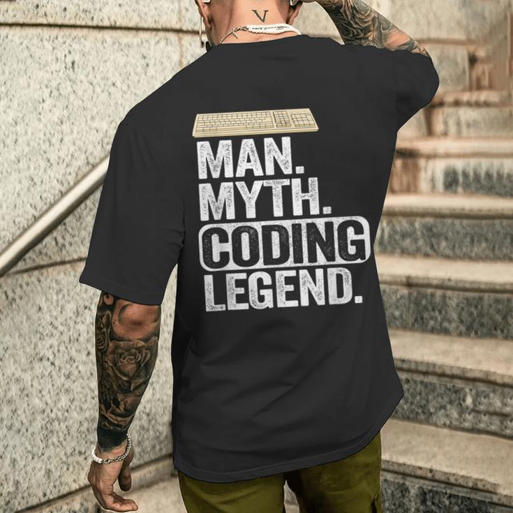 Uomo Mito Codifica Leggenda Coder Papà Geek Computer Programmer T-shirt ...