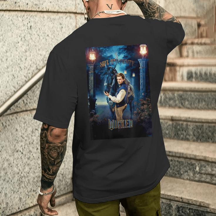 Wicked Fiyero Gates Of Shiz Poster Men's T-shirt Back Print - Seseable
