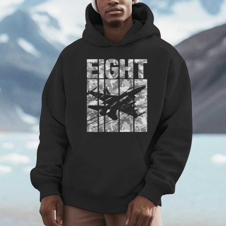Military Fighter Jet Camo Eight Year Old Boys 8Th Birthday Hoodie ...