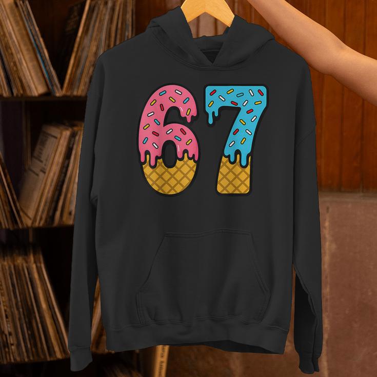 67 Number Six Seven Alpha Slang Ice Cream Drip Meme Hoodie - Monsterry