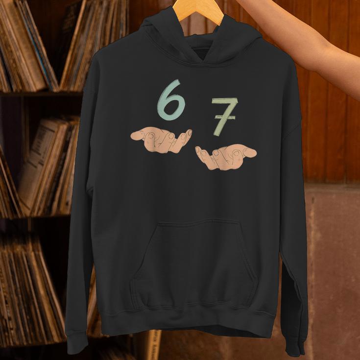 Hands 67 Meme Six Seven Gen Alpha Slang Hoodie - Thegiftio UK