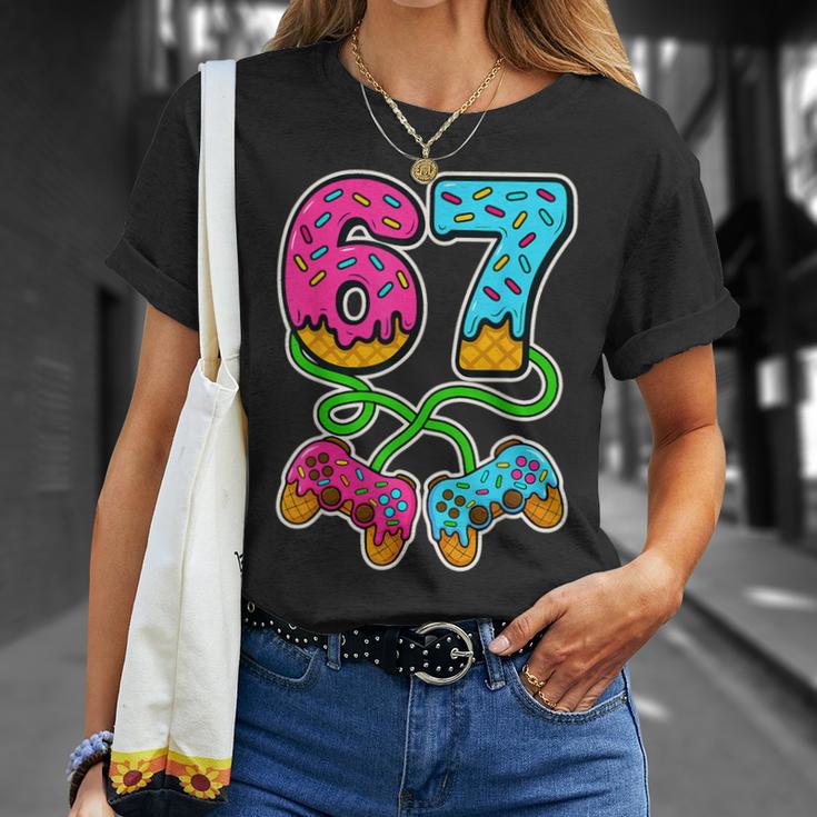 67 Ice Cream Drip Meme Gamer Six Seven Gen Alpha Slang Boys T-Shirt ...