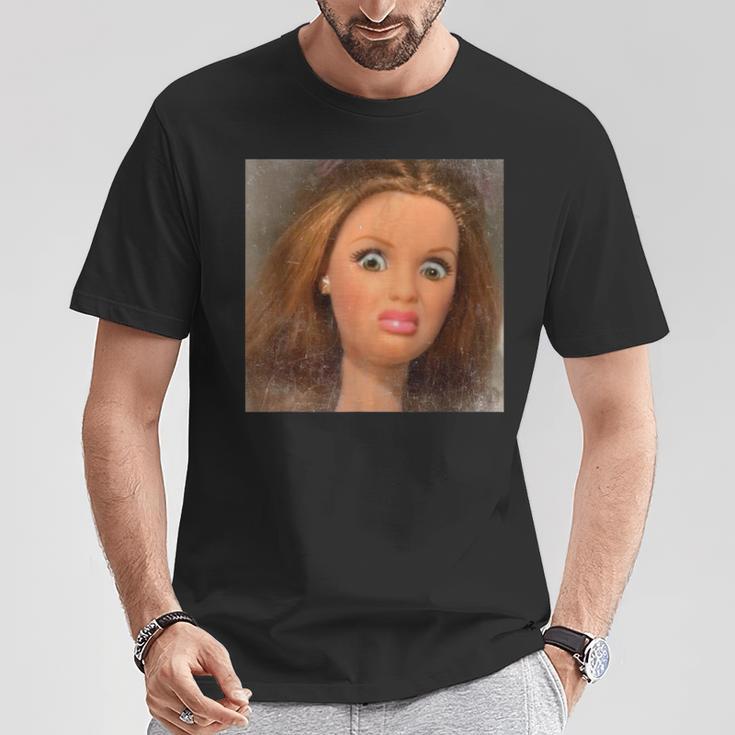 Disgusting Doll Face Meme T-Shirt | Mazezy