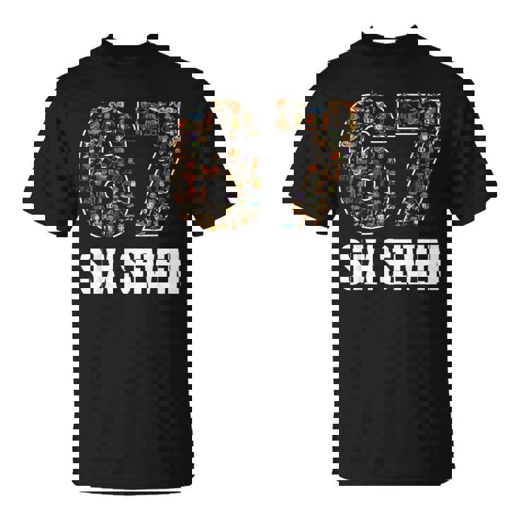 67 Six Seven Italian Brainrot Gen Alpha Slang Meme T-Shirt - Thegiftio