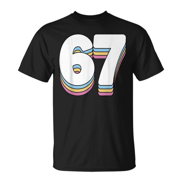 6 7 Meme Six Seven Gen Alpha Slang 67 T-Shirt | Mazezy