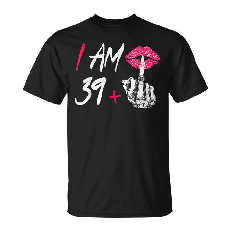 I'm 39 Plus 1 Middle Finger Skull 40Th Birthday T-Shirt | Mazezy