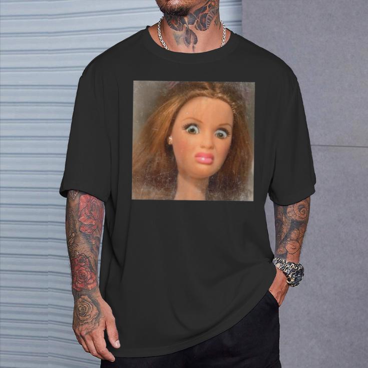 Disgusting Doll Face Meme T-Shirt | Mazezy