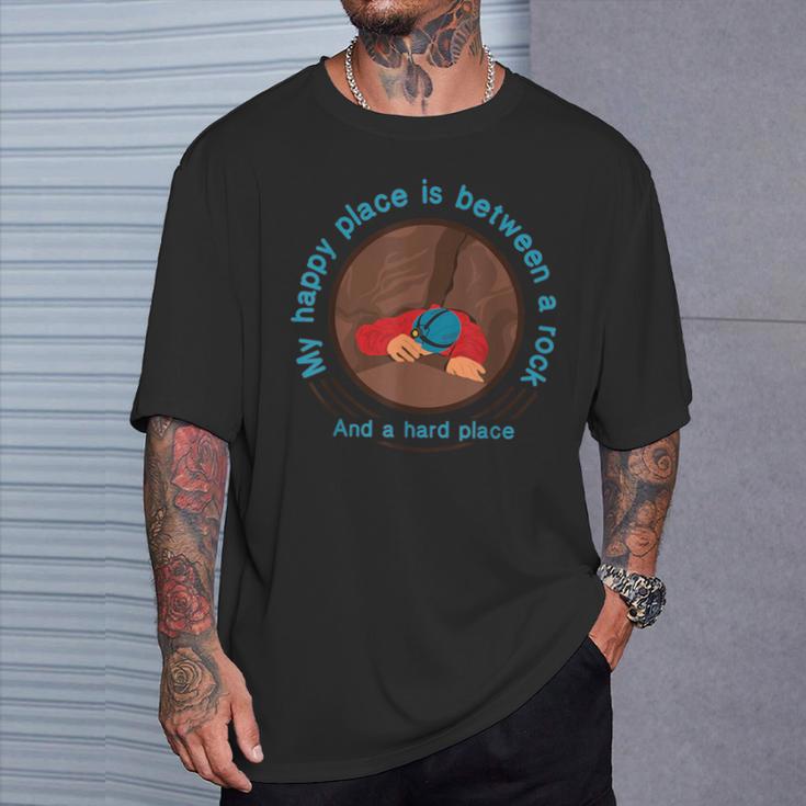 My Happy Place Spelunker Caving T-Shirt | Mazezy