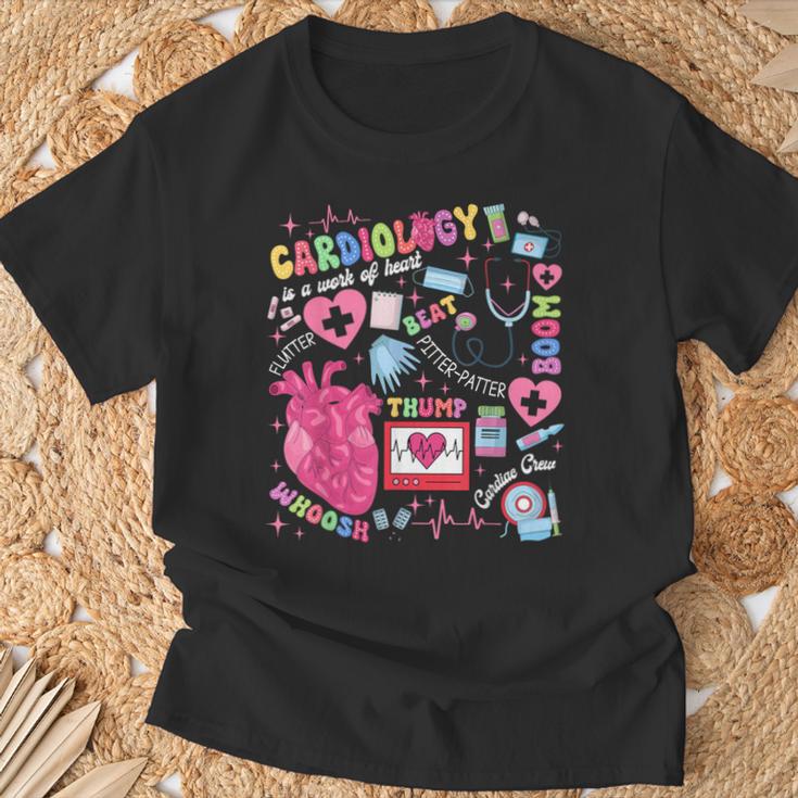 Cardiologist Cvicu Cardiac Nurse Cardiology Is Work Of Heart T-Shirt ...
