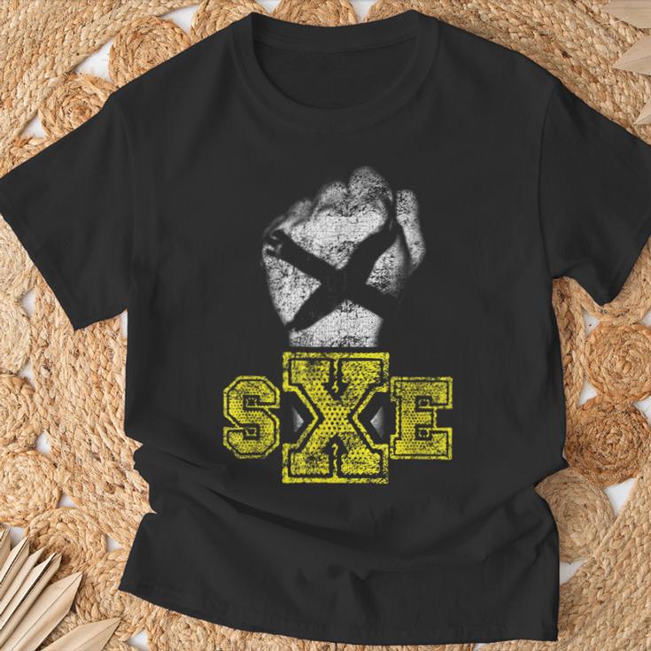 X Straight Edge Hardcore Punk Rock Band T-Shirt | Mazezy
