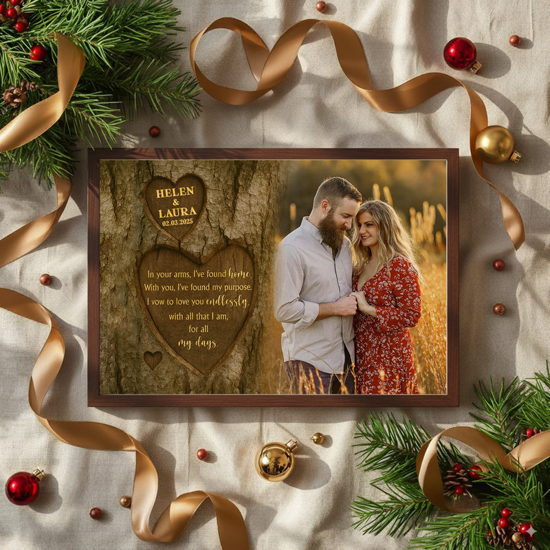 Personalized Love Tree Canvas - Custom Names & Date Keepsake