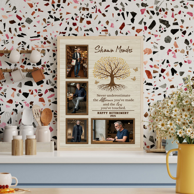 Boss Retirement Gift - Custom Photo Collage Canvas, Coworker ...
